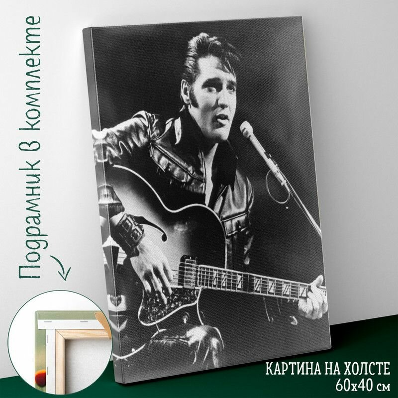 Большая картина интерьерная постер на холсте на стену 60 на 40 см Presley Elvis Элвис Пресли