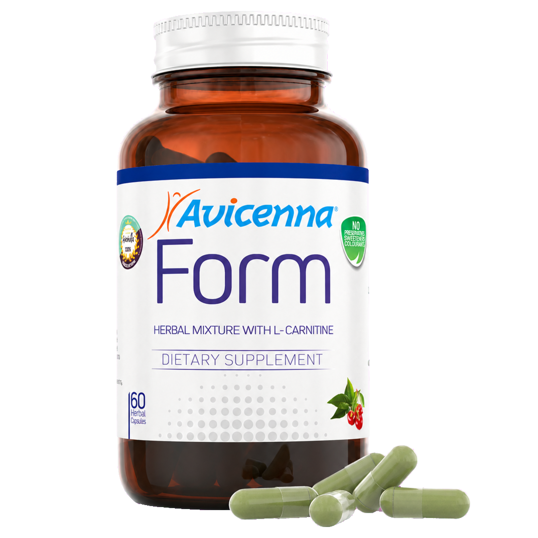 Жиросжигатель с L-карнитином Avicenna Форм для похудения и энергии, 60 капсул