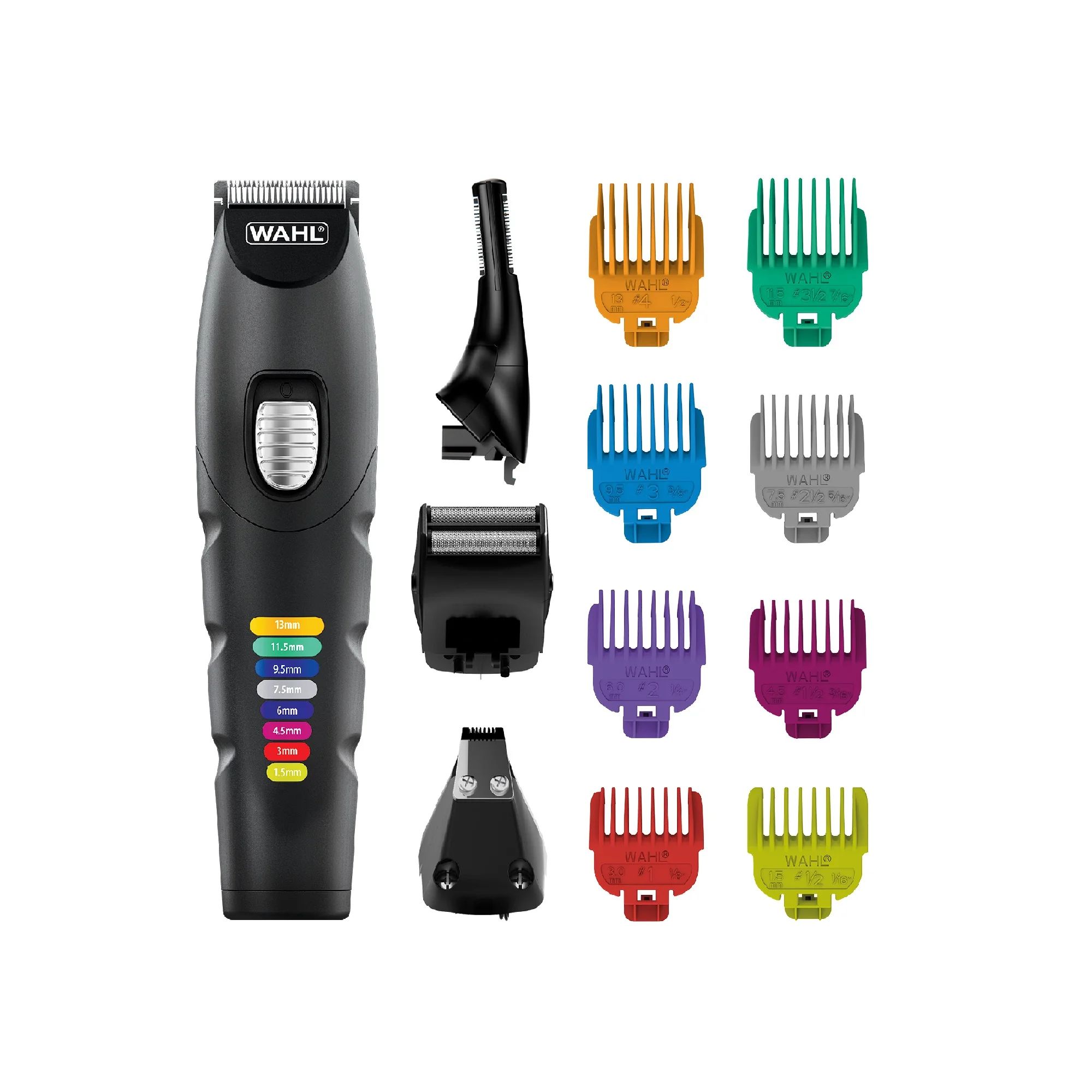 Мультитриммер Wahl Color Trim Advanced 09893.0464, для тела и бороды, с цветными насадками