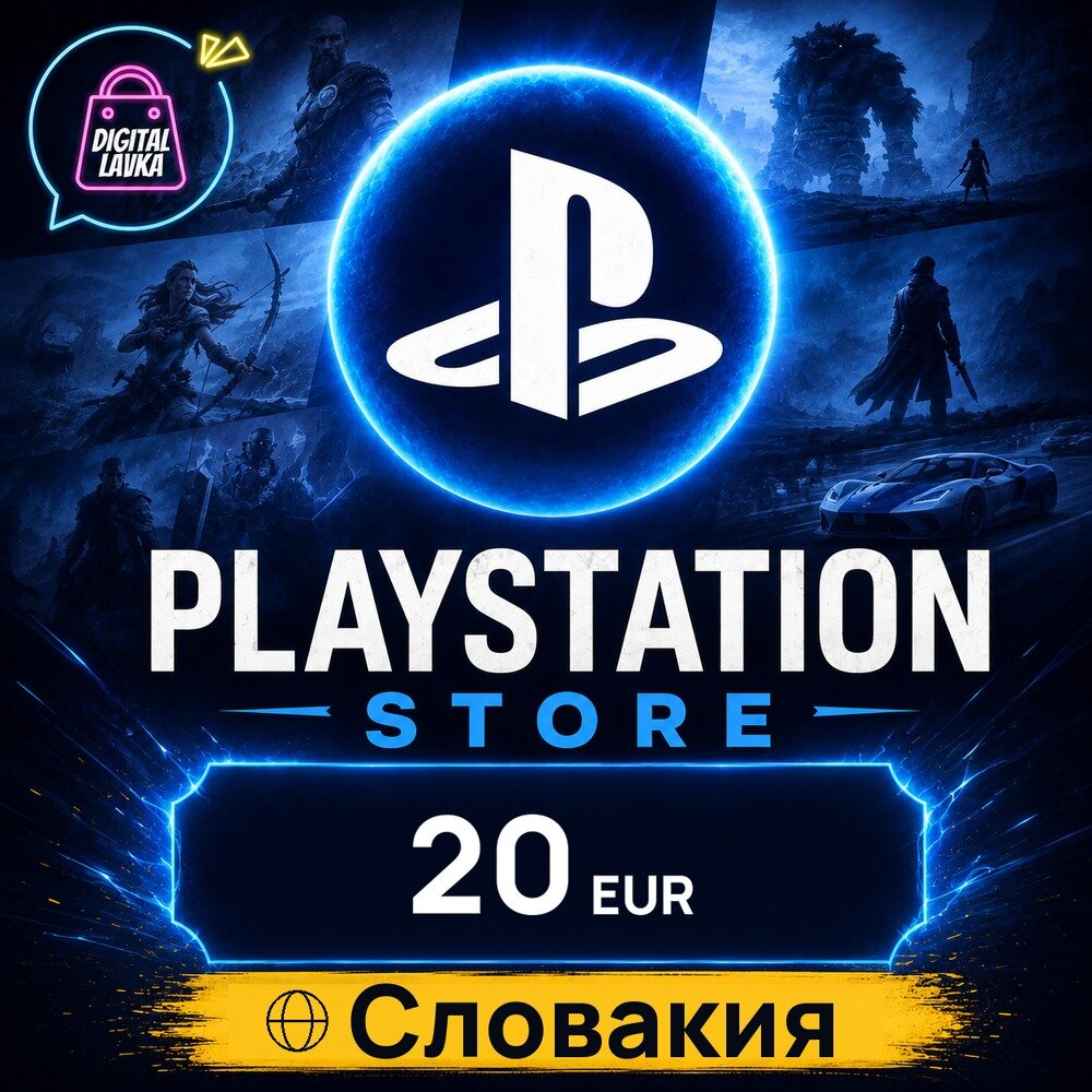 PlayStation Network (PSN) Словакия · EUR 20 — карта оплаты, цифровой код пополнения счёта, моментальная доставка