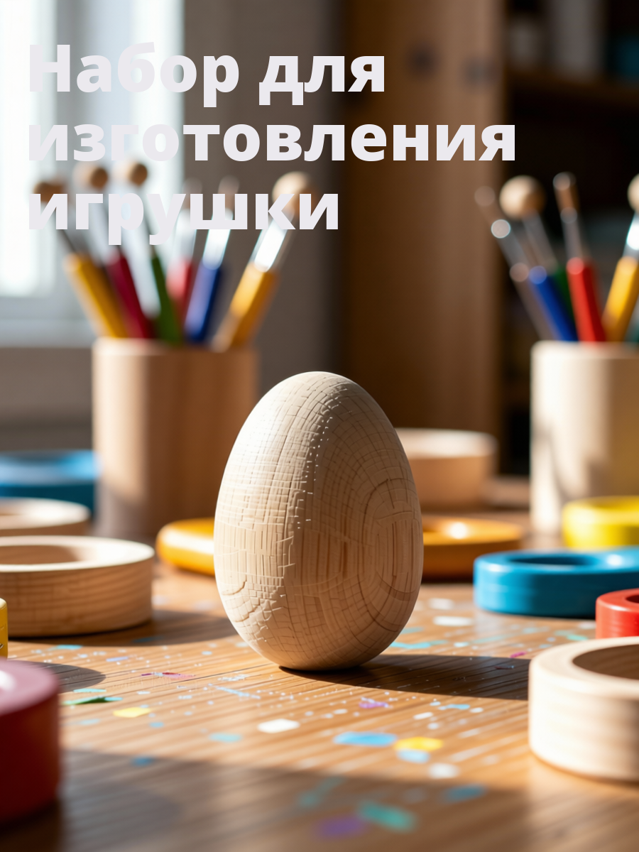 12 Шт Необработанные Деревянные Яйца Для Рисования Детские Поделки 3X2X2Cm