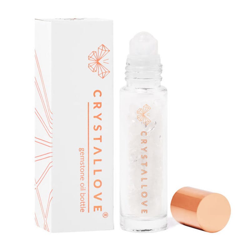 Флакон косметический Crystallove Бутылочка с кристаллами для масла Горный хрусталь 10 мл