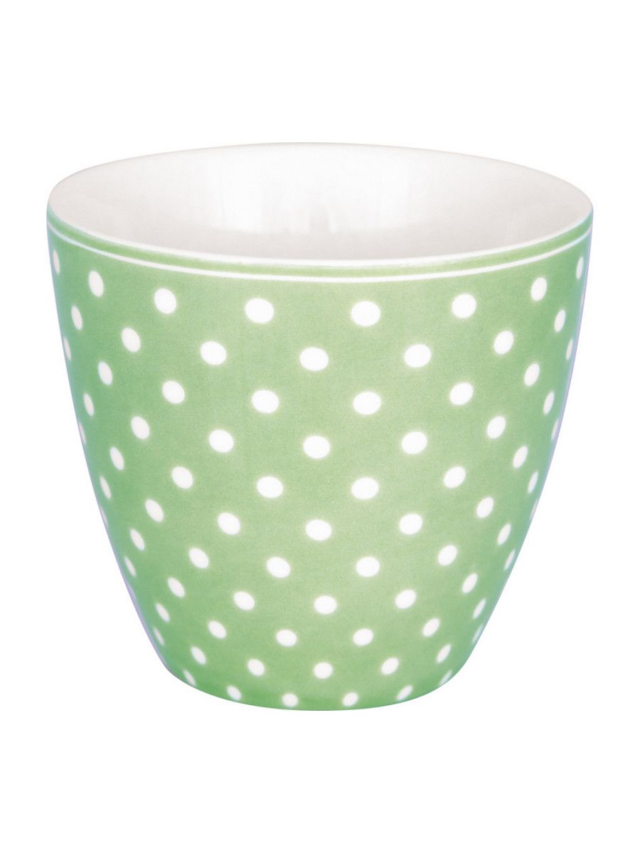 Стакан Greengate Dotty pale green, фарфор, 300 мл.