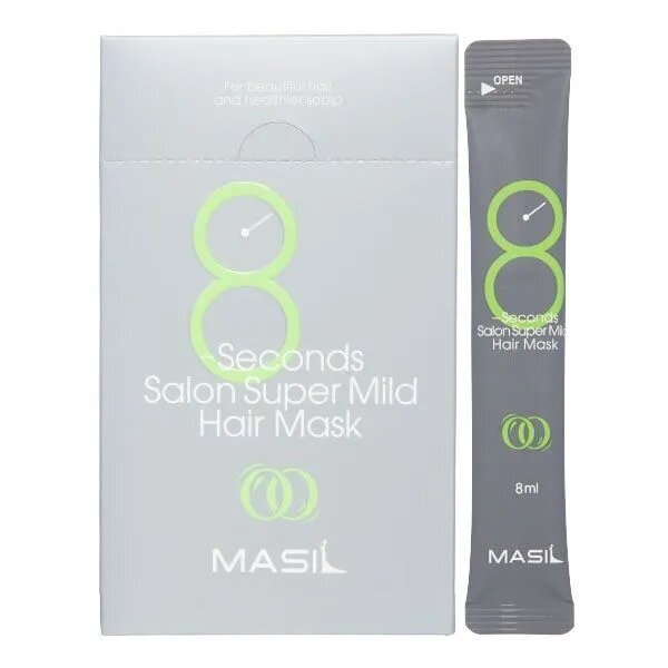 MASIL 8 SECONDS SALON SUPER MILD HAIR MASK - Восстанавливающая маска для ослабленных волос, 20 х 8 мл