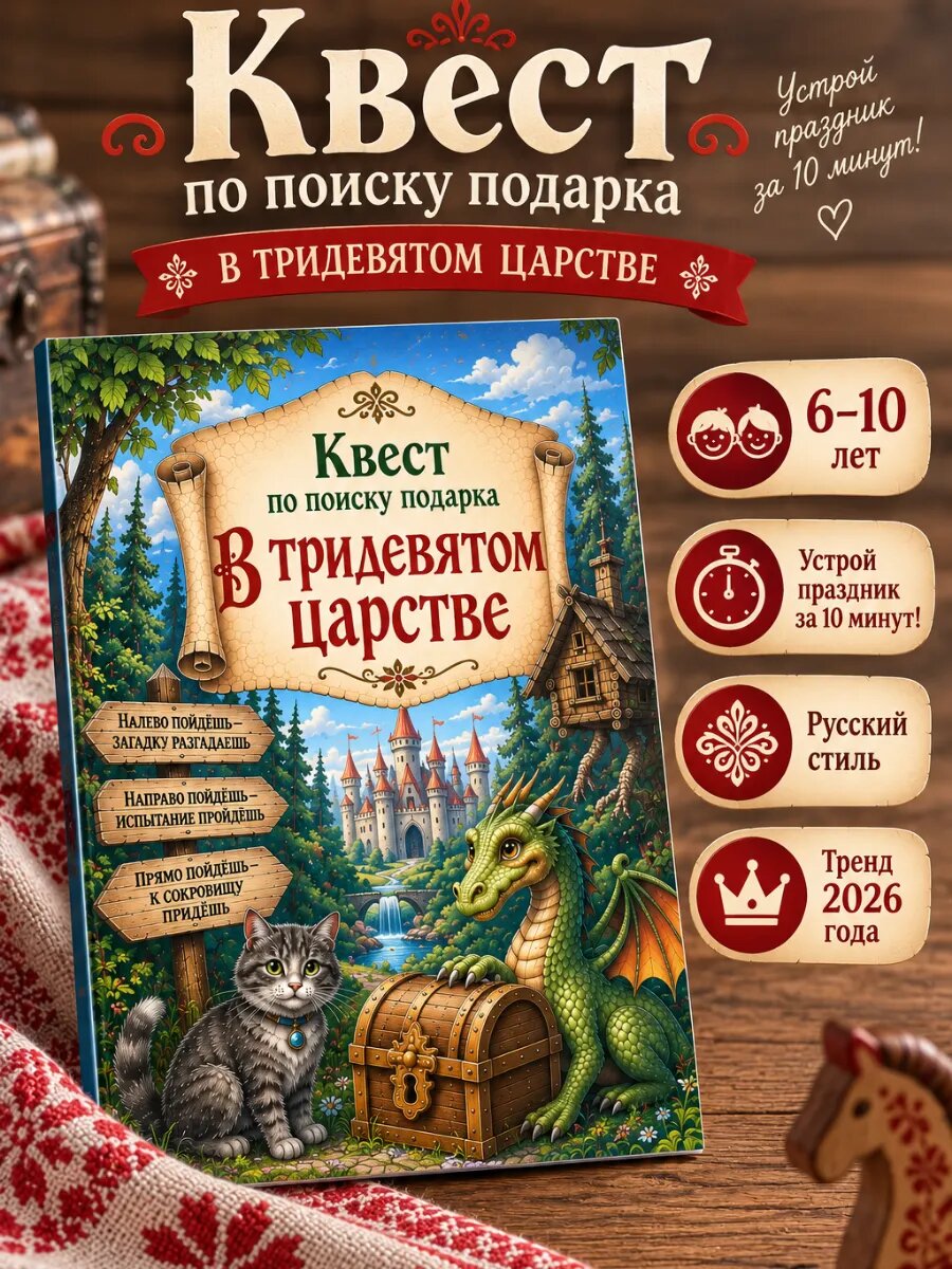 Квест по поиску подарка в русском стиле В Тридевятом царстве