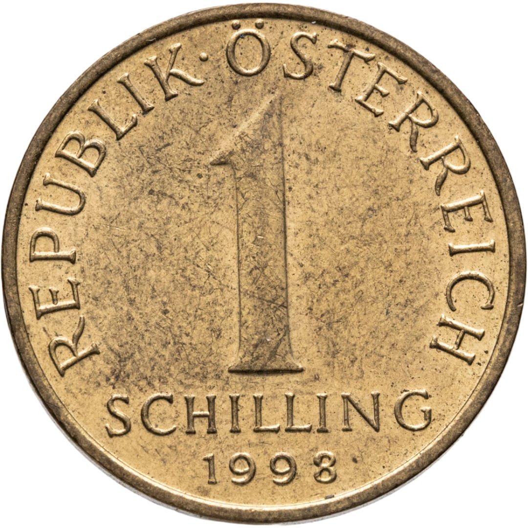 Австрия 1 шиллинг shilling 1998, Бронза, в сохранности AU