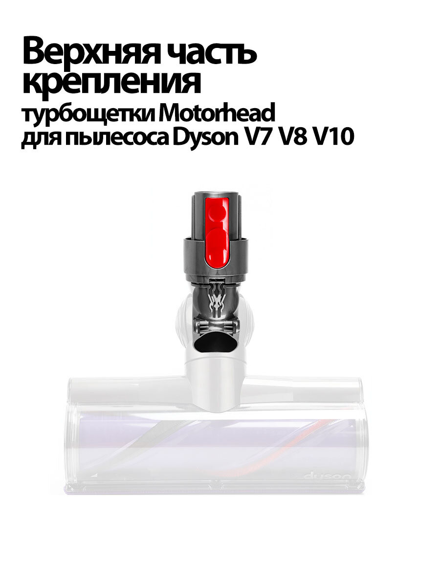 Крепление турбощетки пылесоса Dyson V7 V8 V10 (SV10, SV11, SV12). Верхняя часть шарнира для щетки Motorhead