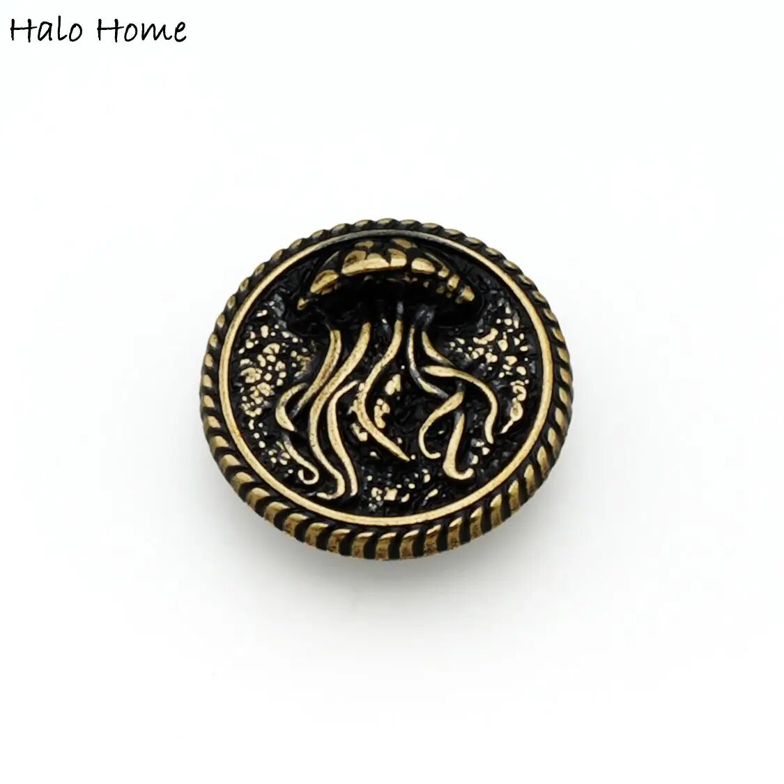 Металлические пуговицы Halo Home 15 мм, золотые