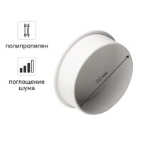 Заглушка для внутренней канализации малошумная D110 мм полипропилен - 2 шт.