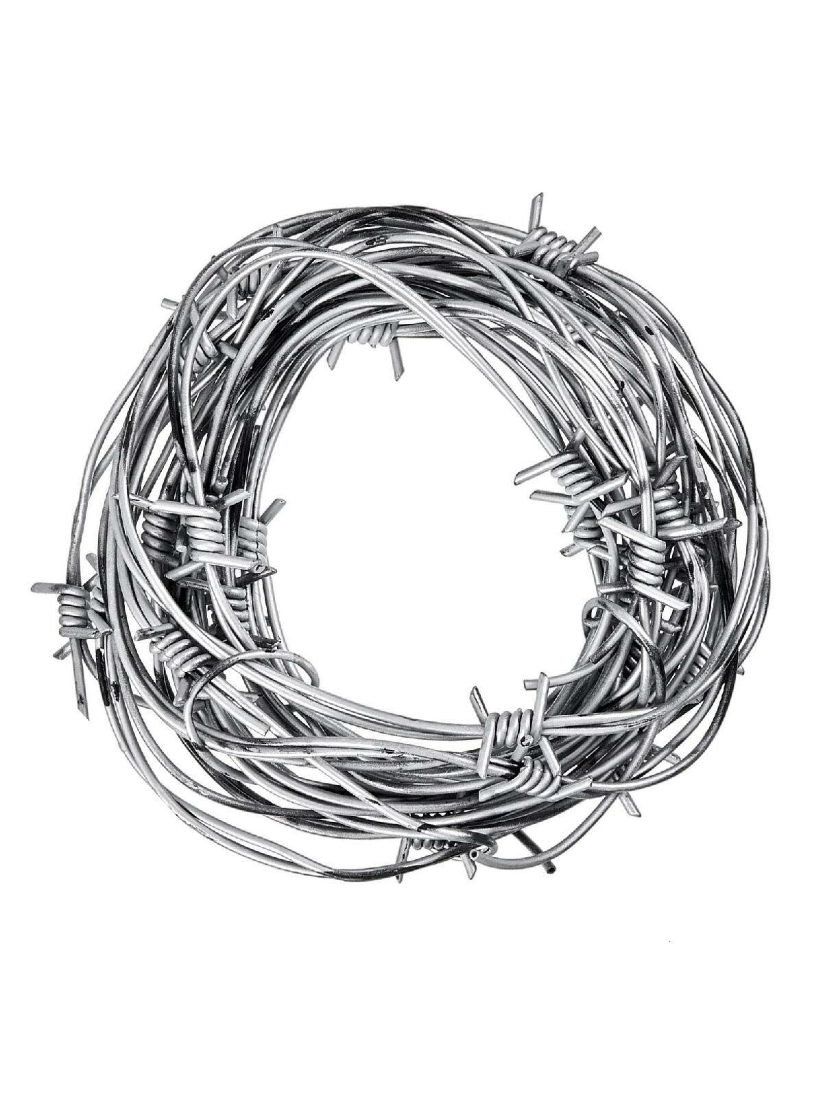 Пластиковая колючая проволока для декора, Серебро