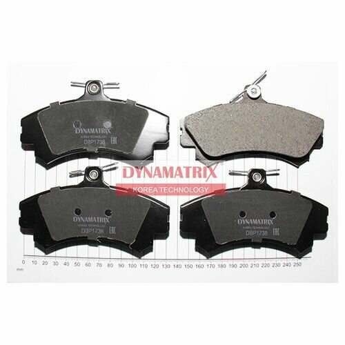 Колодки тормозные Dynamatrix-Korea DBP1738 для Mitsubishi Colt VI
