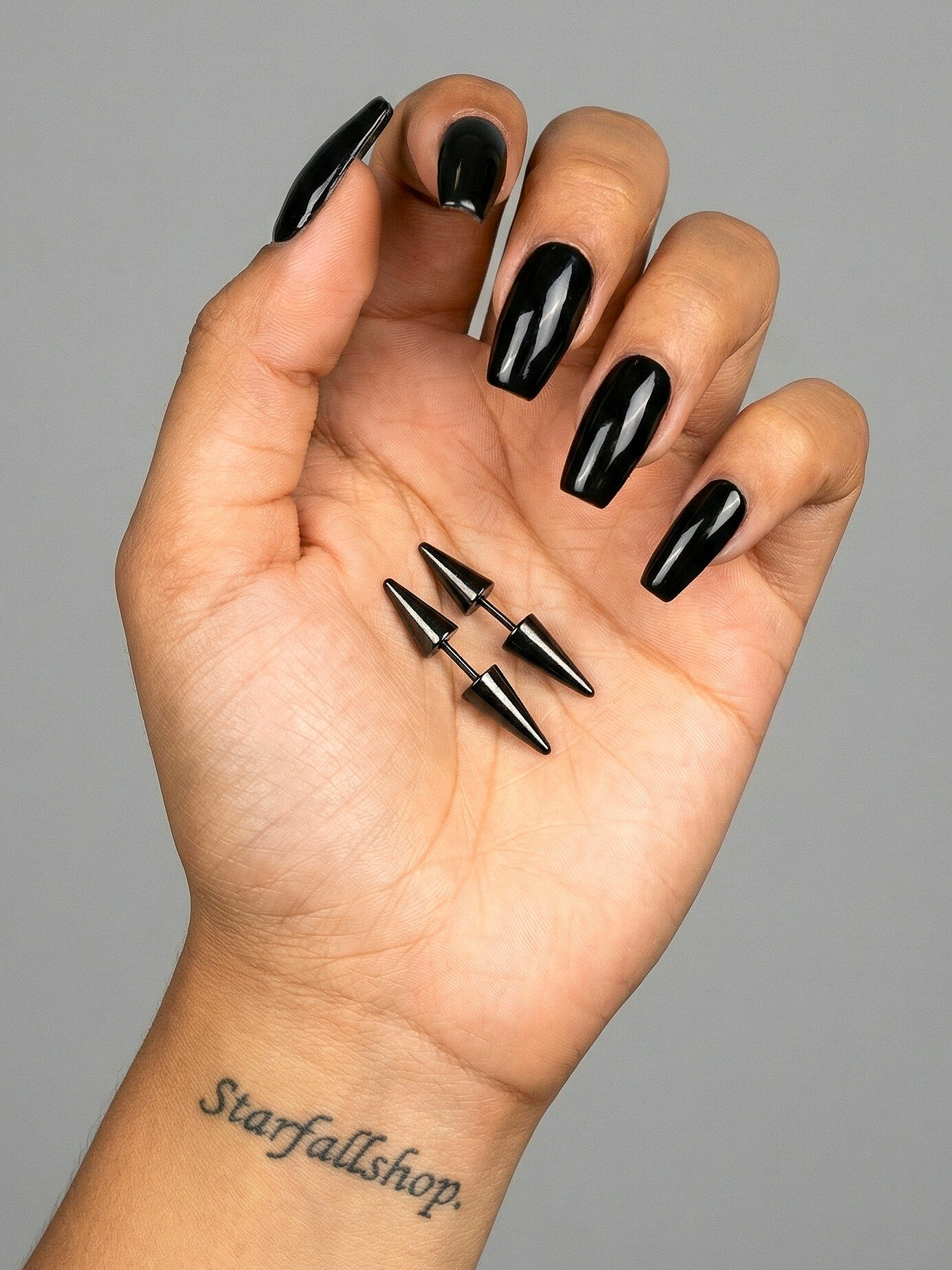 Серьги двусторонние, пусеты