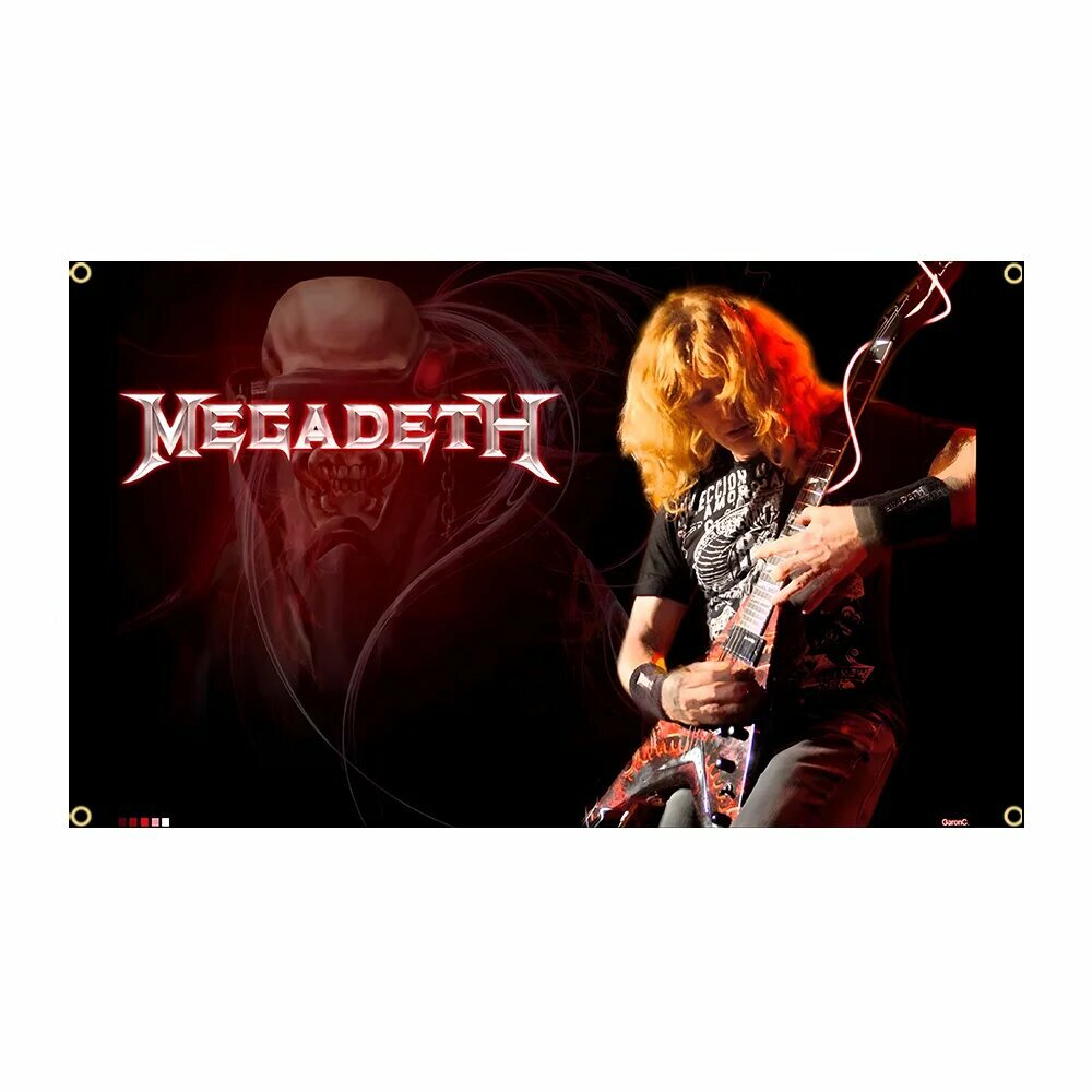 Персонализированный флаг M-MegadethS из полиэстера 60 х 90 см, зеленый