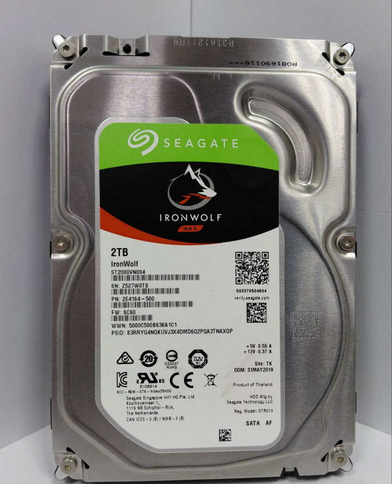 Жесткий диск Seagate IronWolf 2 тб ST2000VN004