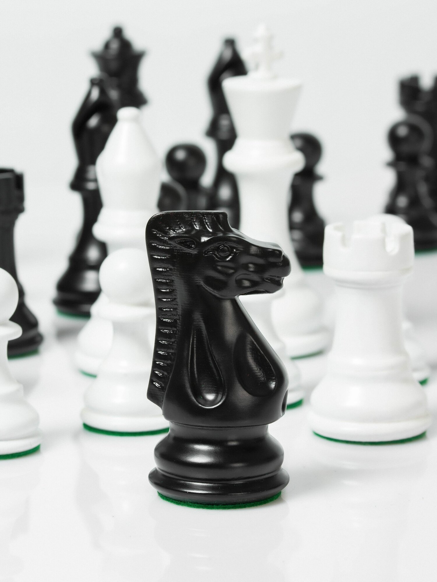 Шахматные фигуры деревянные классические Стаунтон черно белые бук без доски