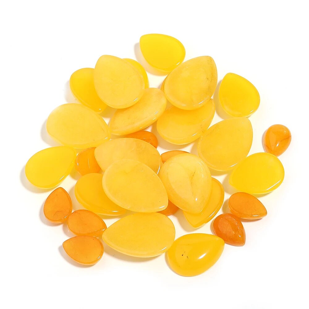 LOULEUR Кабошон из натурального камня WaterDrop для изготовления ювелирных изделий, тигровый глаз, аметист, лазурит, агатовый камень, бусины для ручной работы