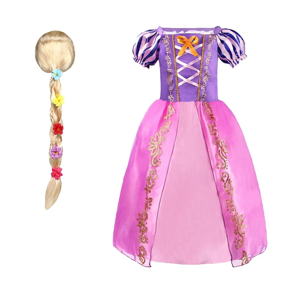 Детское платье Рапунцель, Size 120, DR01 Set 01