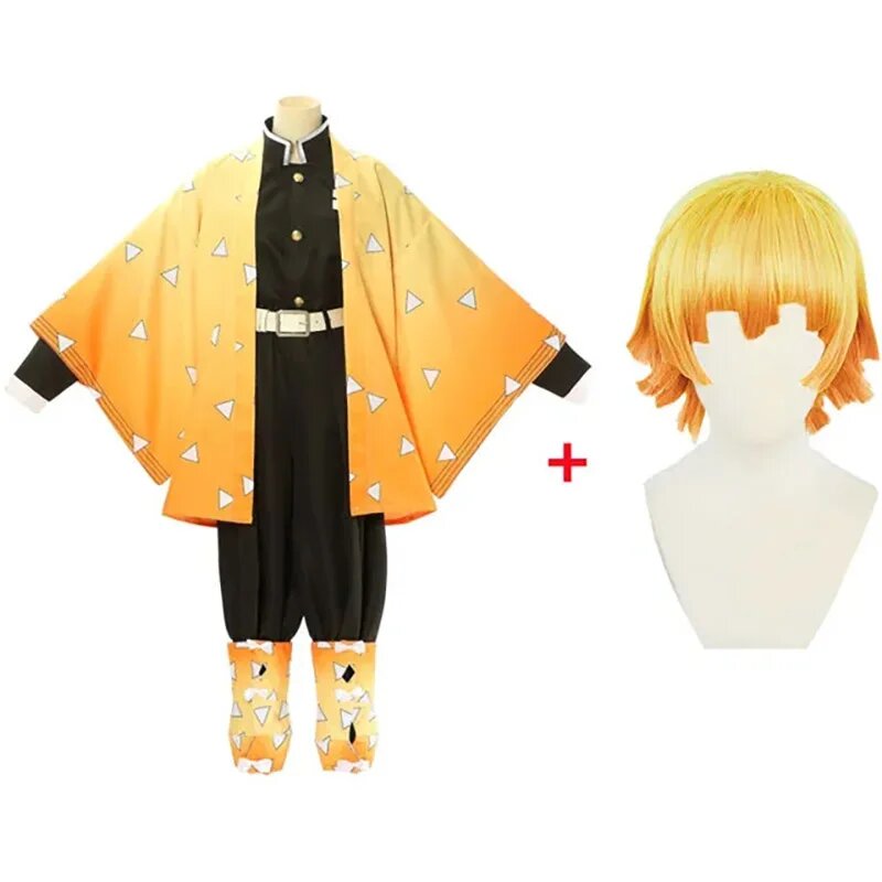 Женский косплей костюм Агацума Зеницу L, Suit and wig