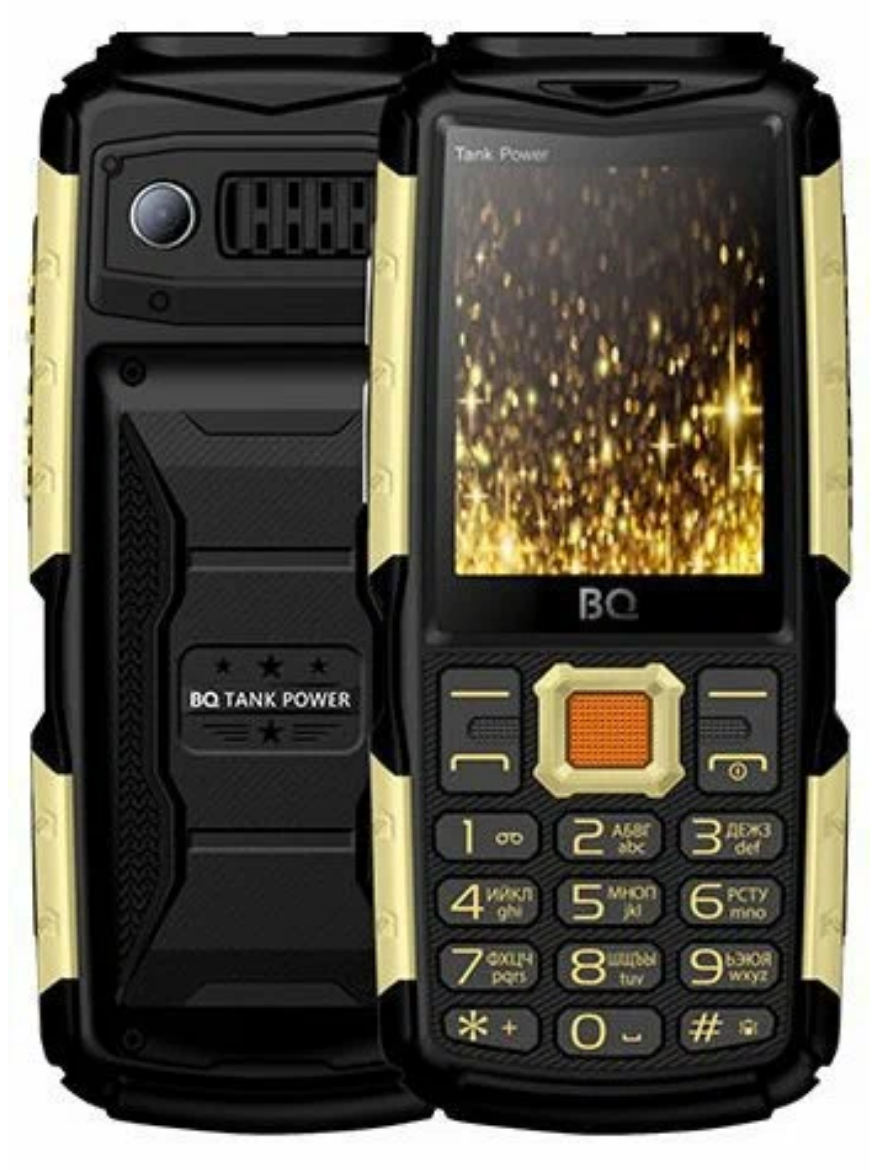Мобильный телефон BQ 2430 Tank Power Black Gold (черный/золотистый)