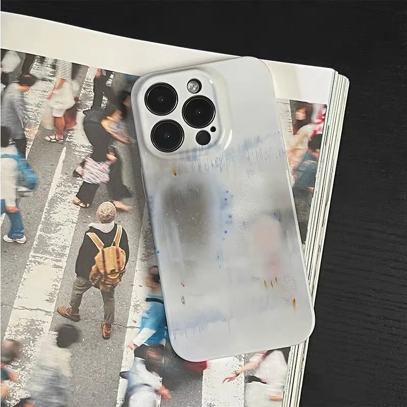 Ins Dreamy Goldfish Art Grey Чехол для IPHONE 17 16 Pro Max 15 14 13 12 11 PRO 2, iphone 17 Pro MAX