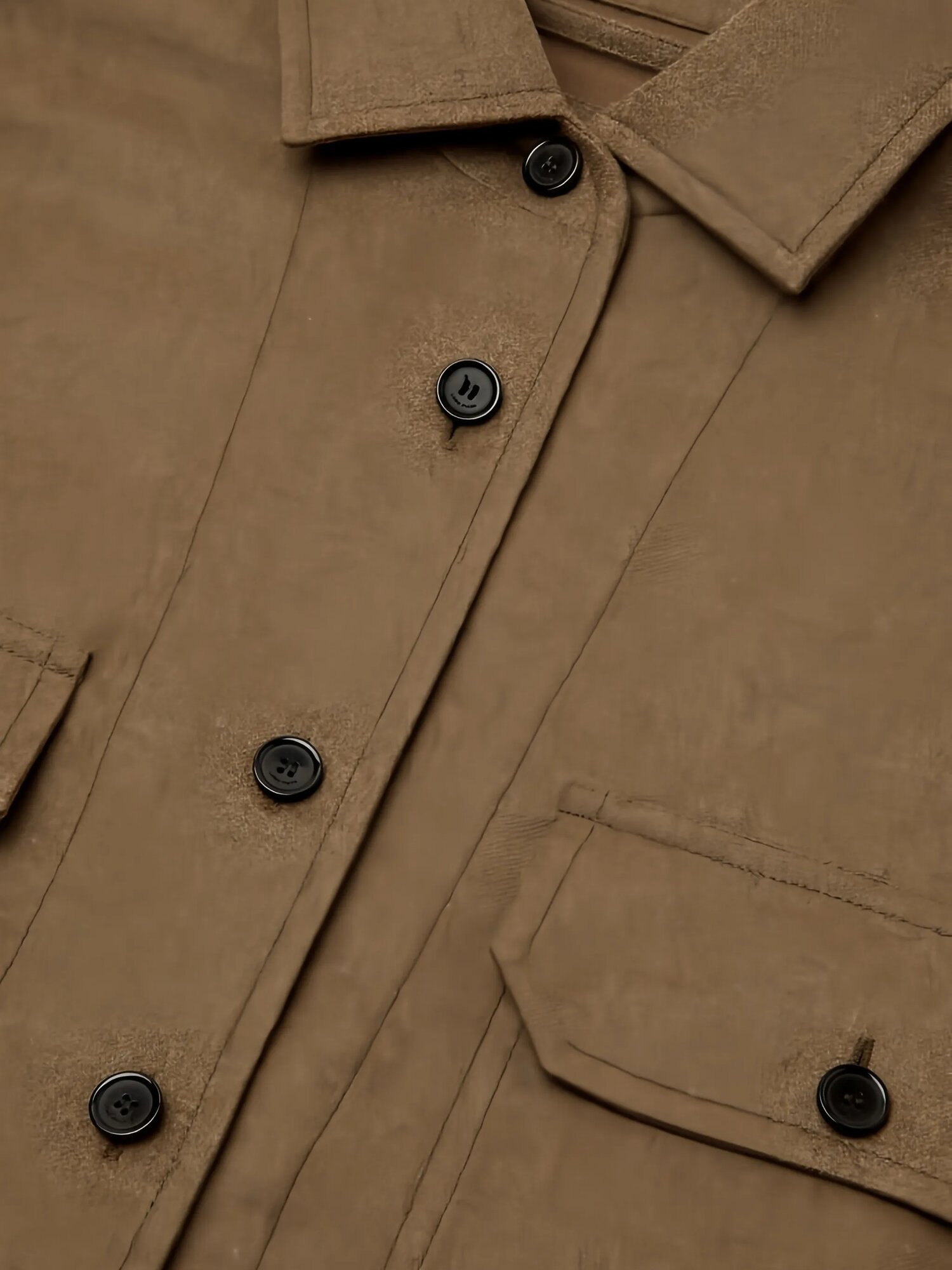 Куртка Loro Piana Darby chest-pockets button shirt jacket, размер 40, коричневый — фото 1
