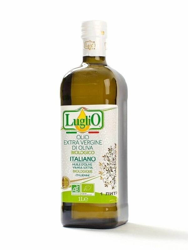 Масло LugliO оливковое Extra Vergine Organic (АА316) /стекло/ 1л