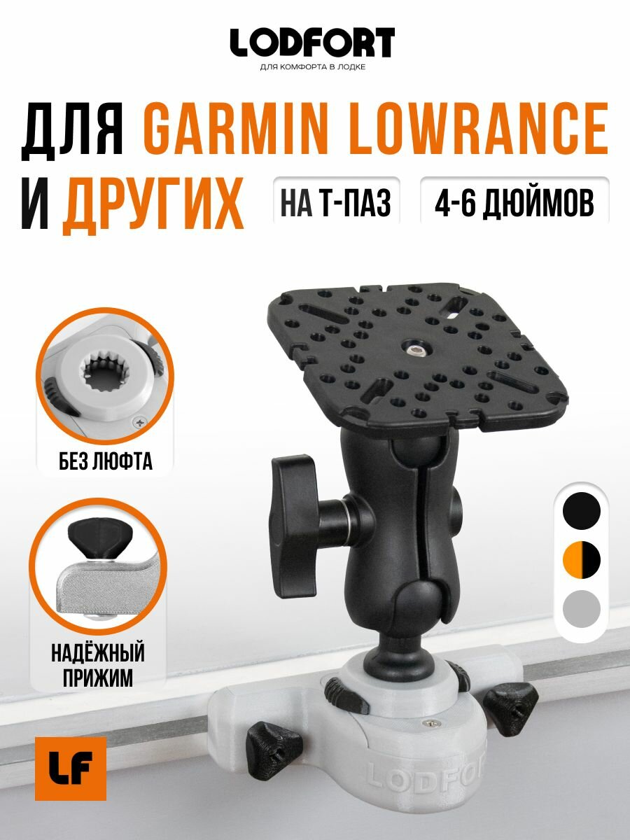 Держатель Эхолота шарнирный в лодку с креплением на Т-Паз