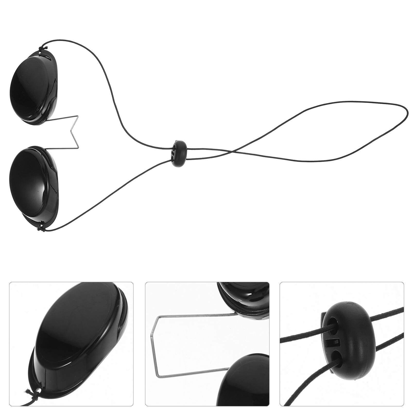 Защитные очки из поликарбоната для загара и косметических процедур, черные