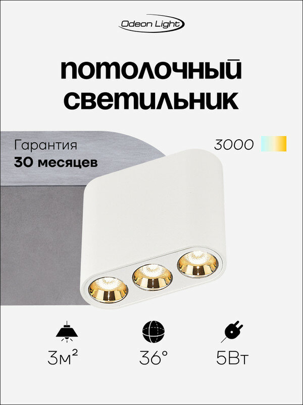 Потолочный ODEON LIGHT SMALL 7091/8CL LED 8W белый