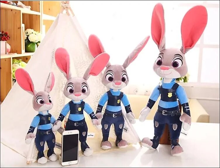 Мягкая игрушка Сумасшедшие плюшевые игрушки Города животных Judy Хоппс и Nick Wilde, 60 см