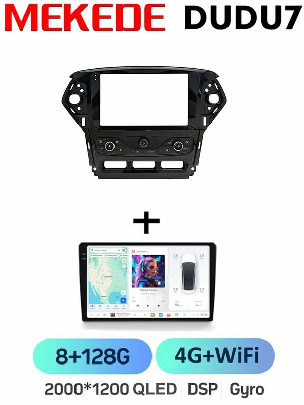 Магнитола 9" Mekede DUDU7 8/128 Gb для Ford Mondeo 4 2010-2014 с климатом carpay Android
