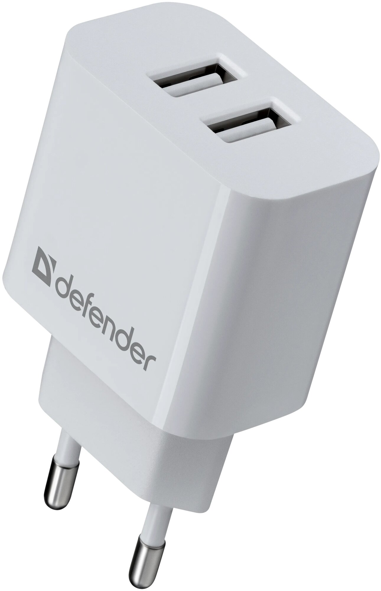 Сетевое зарядное устройство Defender UPA-22, 5В/2.1А, 2 USB-порта, белый