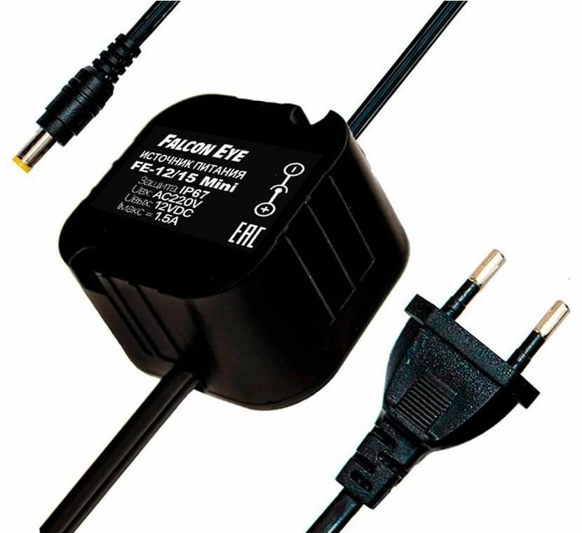Блок питания FALCON EYE AC-DC Mini 12В, корпус пластиковый (FE-12/15 MINI)