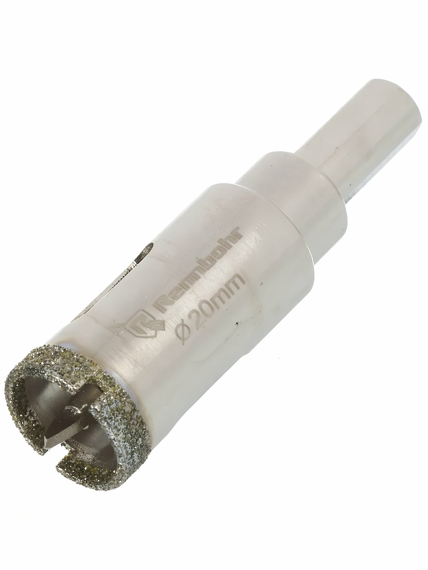 Коронка алмазная, по керамограниту и керамике, Rennbohr, Alpha, 676220, диаметр 20 мм, с центрирующим сверлом