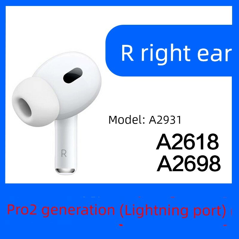 Оригинальный наушник AirPods Pro 2 с разъемом Lightning для правого уха, беспроводной Bluetooth