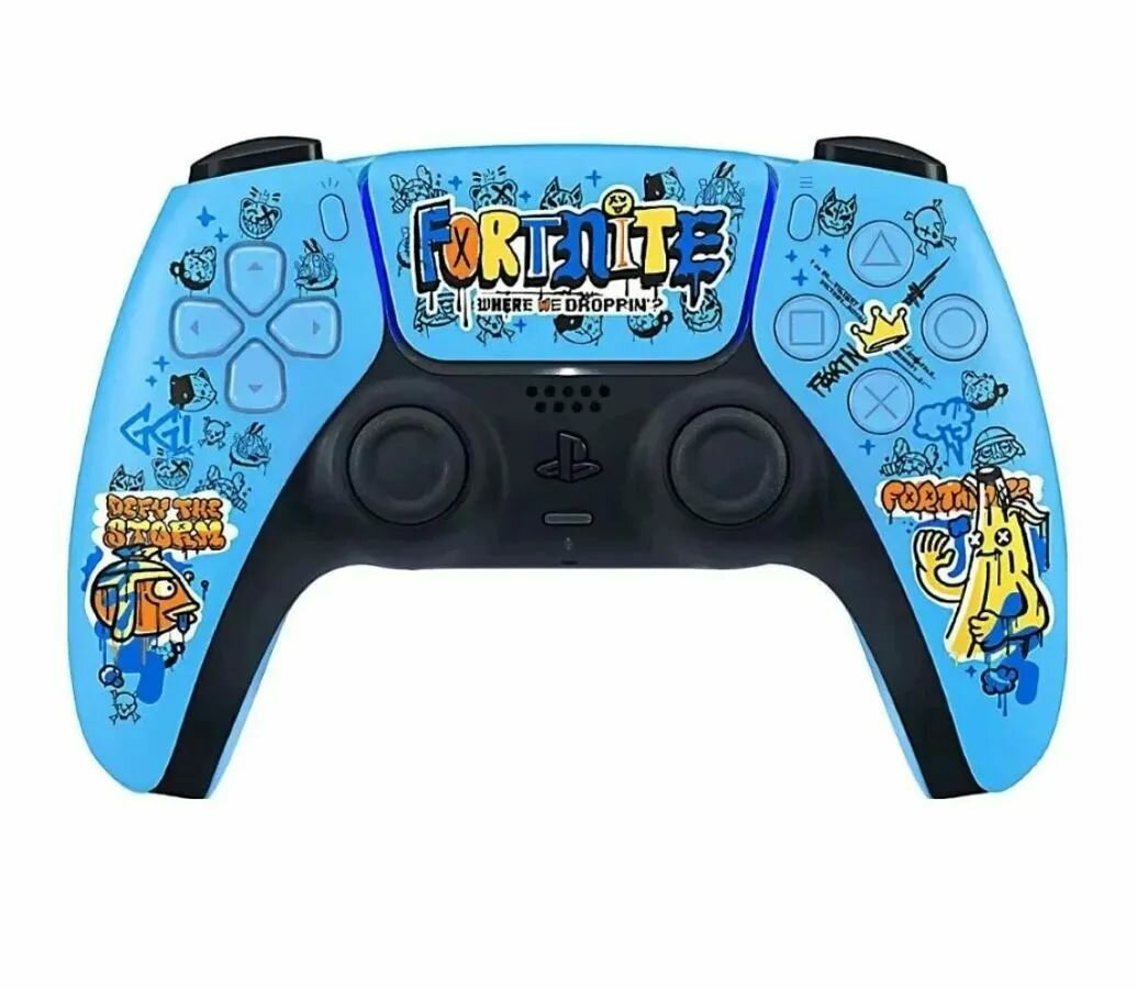 Беспроводной геймпад Sony PlayStation DualSense для PS5, Небесный/Fortnite — фото 1