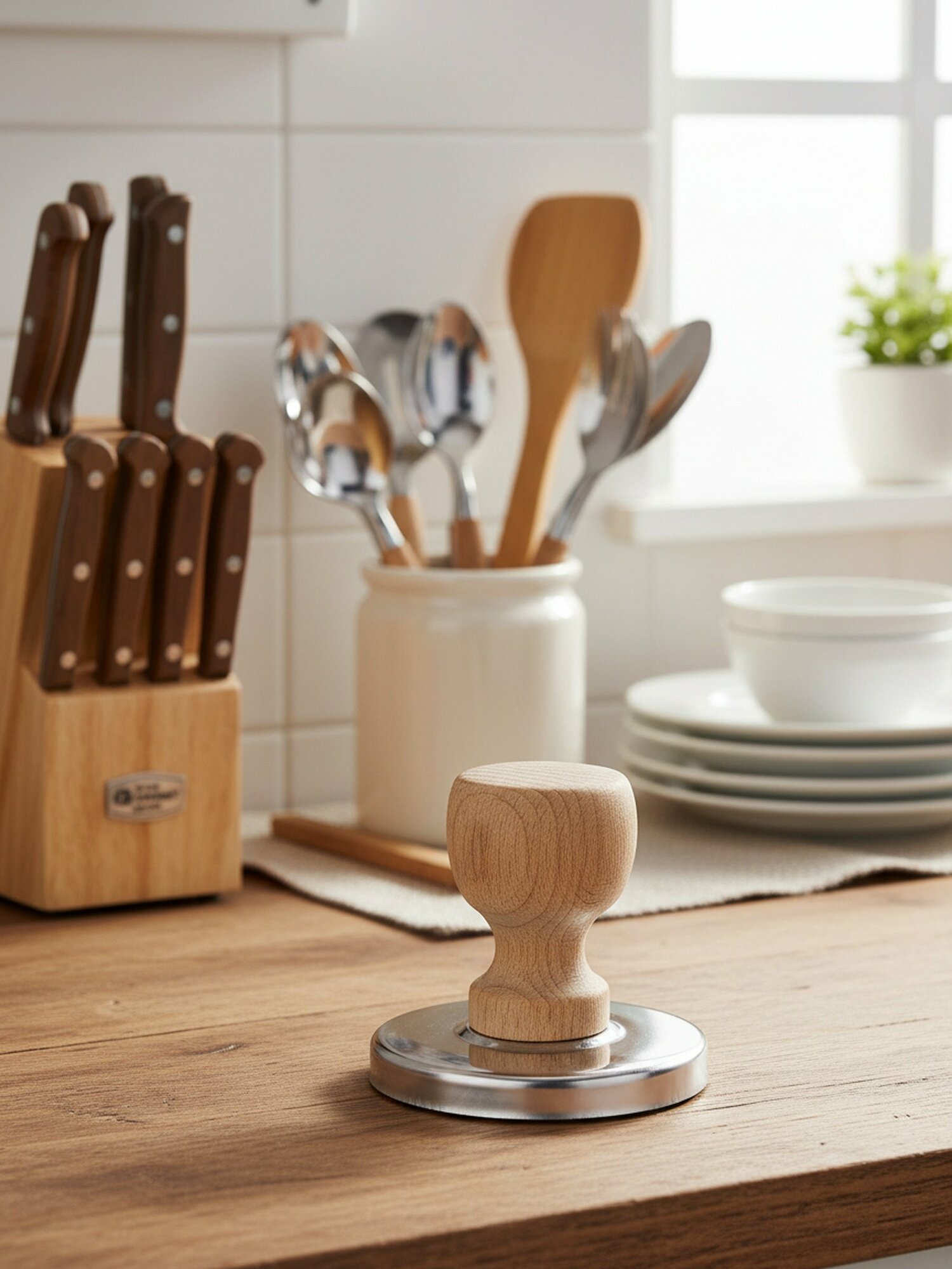 Форма для пельменей и вареников нержавеющая сталь, дерево, 6.5х6 см