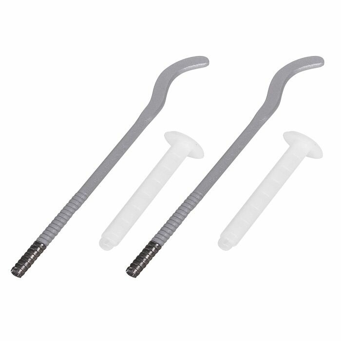 Комплект плоских кронштейнов с дюбелями 7,2х170мм, серебристые HC-1095830