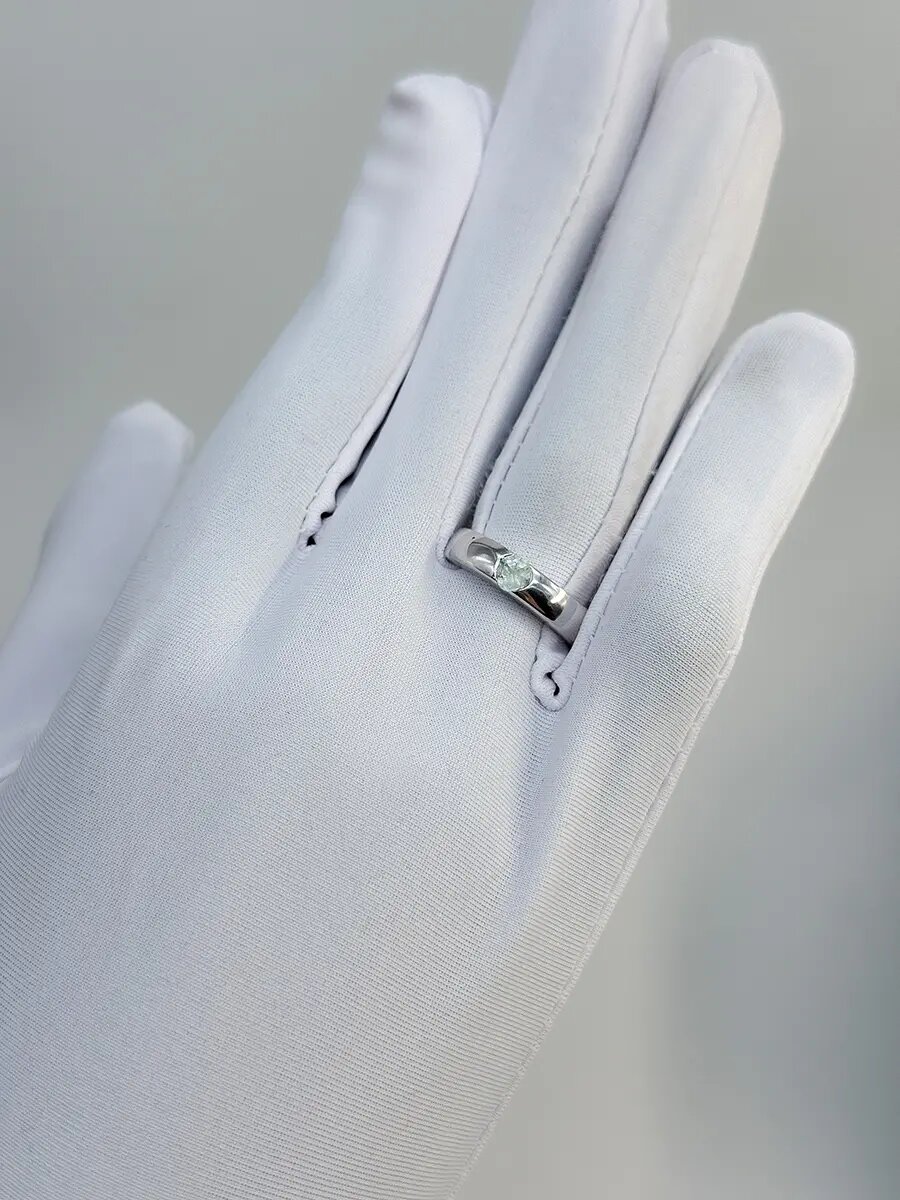 Кольцо, серебро, 925 проба, родирование, аквамарин