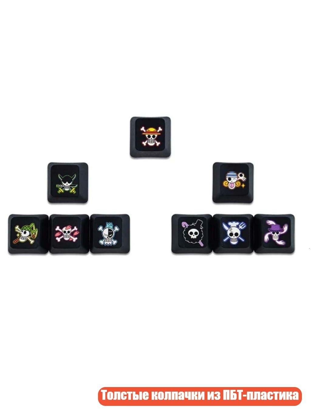 Комплект 9 шт. игровых кейкапов WASD