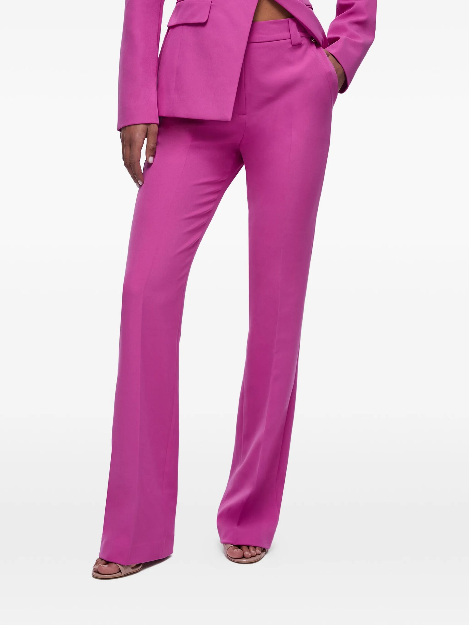 Брюки палаццо LIU JO Tailored palazzo trousers, размер 48, pink — фото 1