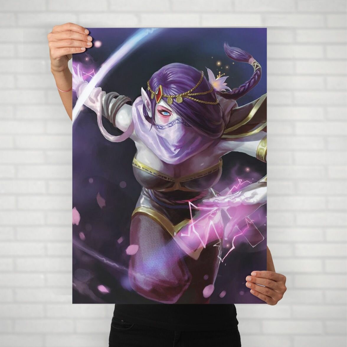 Плакат на стену для интерьера Dota 2 (Templar Assassin 1) - Постер по игре формата A1 (60х84 см)