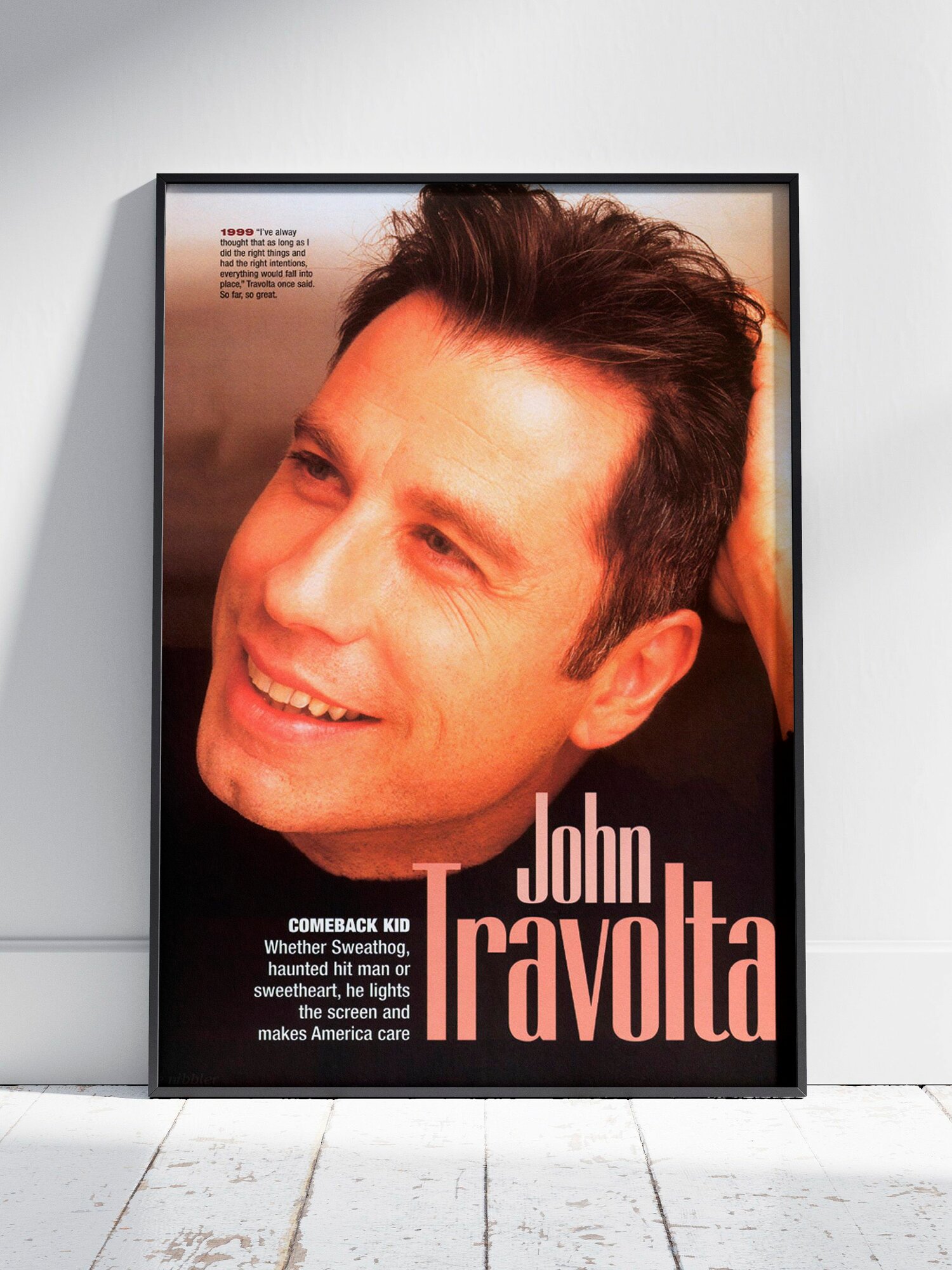 Плакат на стену для интерьера Джон Траволта (John Travolta 16) - Постер по актеру фильма, кино, сериала формата A4 (21x30 см)