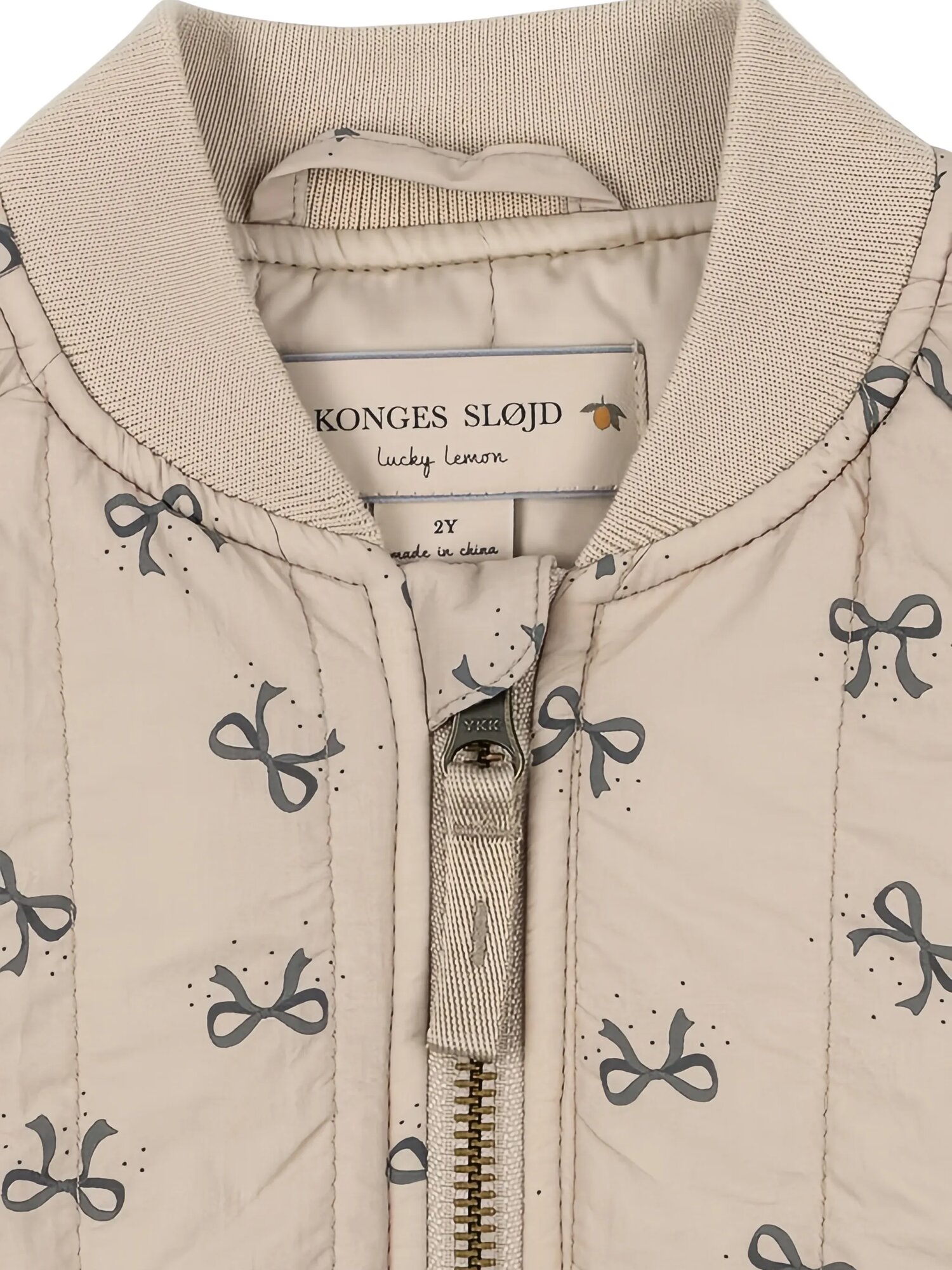 Куртка Konges Slojd Bow print quilted jacket, размер 98-104, разноцветный — фото 1