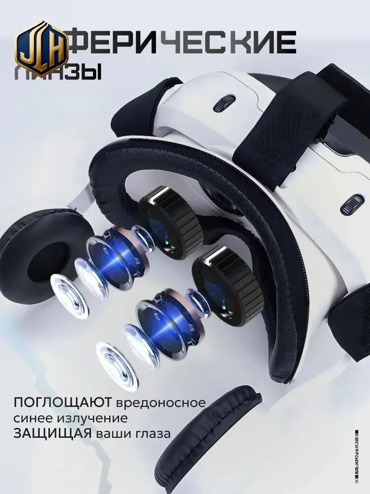 Очки виртуальной реальности для телефона VR Pro, 2 шт, белый/черный