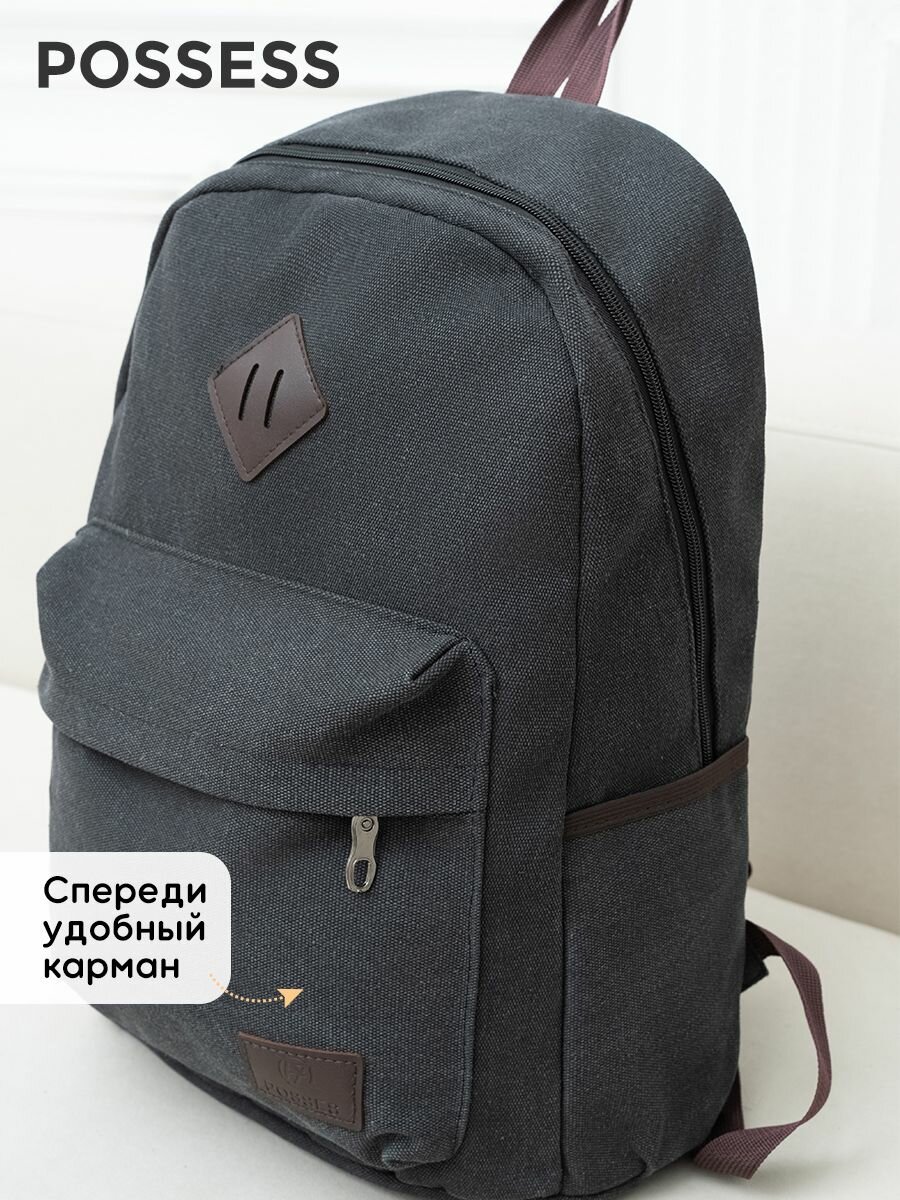 Рюкзак городской дорожный холщовый SB57-2 (738 6) green POSSESS