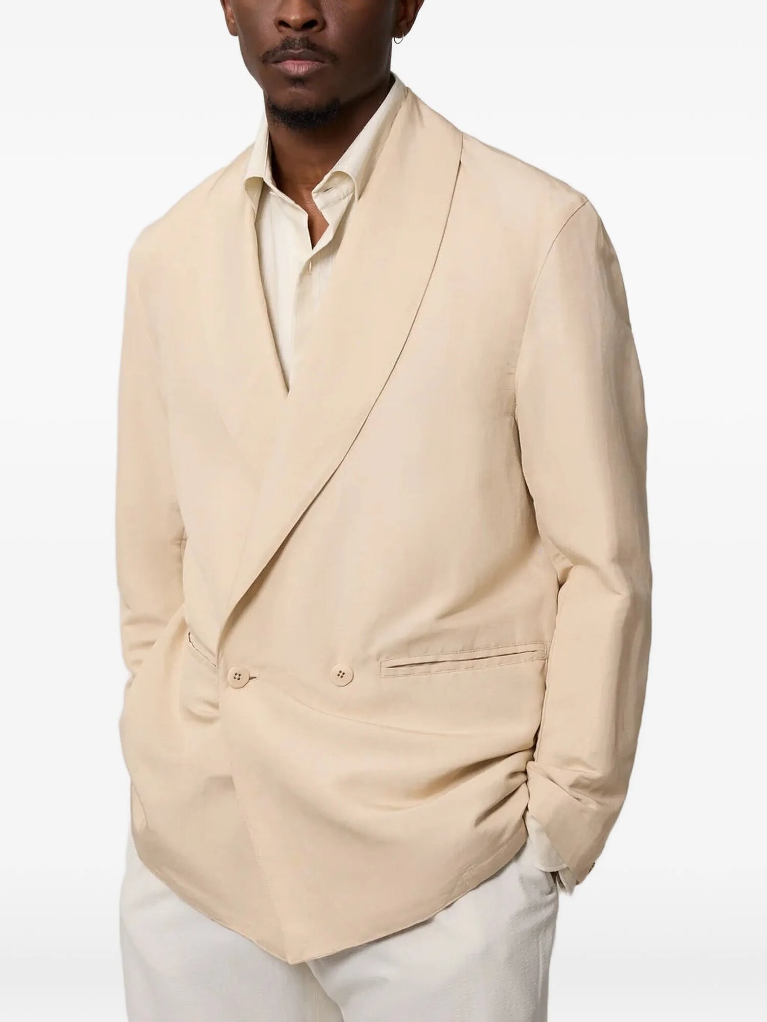 Куртка Stoffa Double-breasted shawl-lapel jacket, размер 48, разноцветный — фото 1
