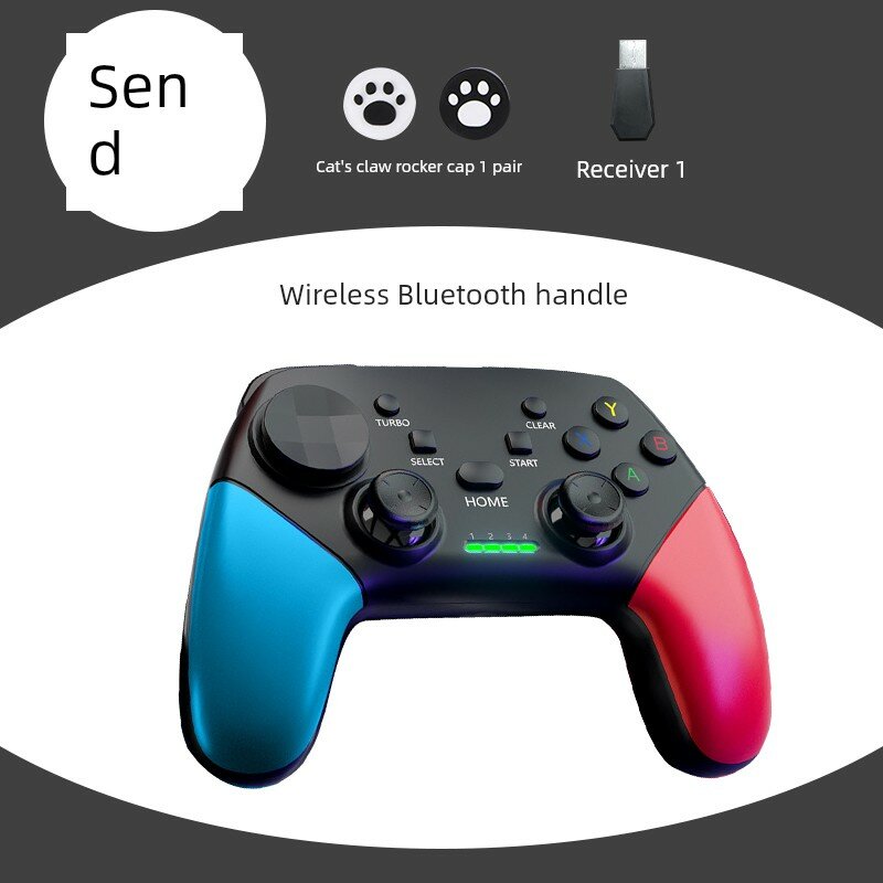 Беспроводной геймпад Bluetooth для ТВ/проектора — красно-синий с вибрацией и быстрым огнем