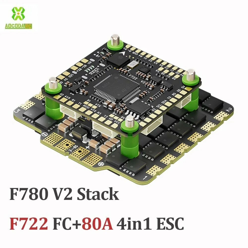Aocoda-RC F780 V2 Stack F722 V2 полетный контроллер с 80A 3s-8s,4-в-1 ESC, Размер 30x30мм, для RC моделей
