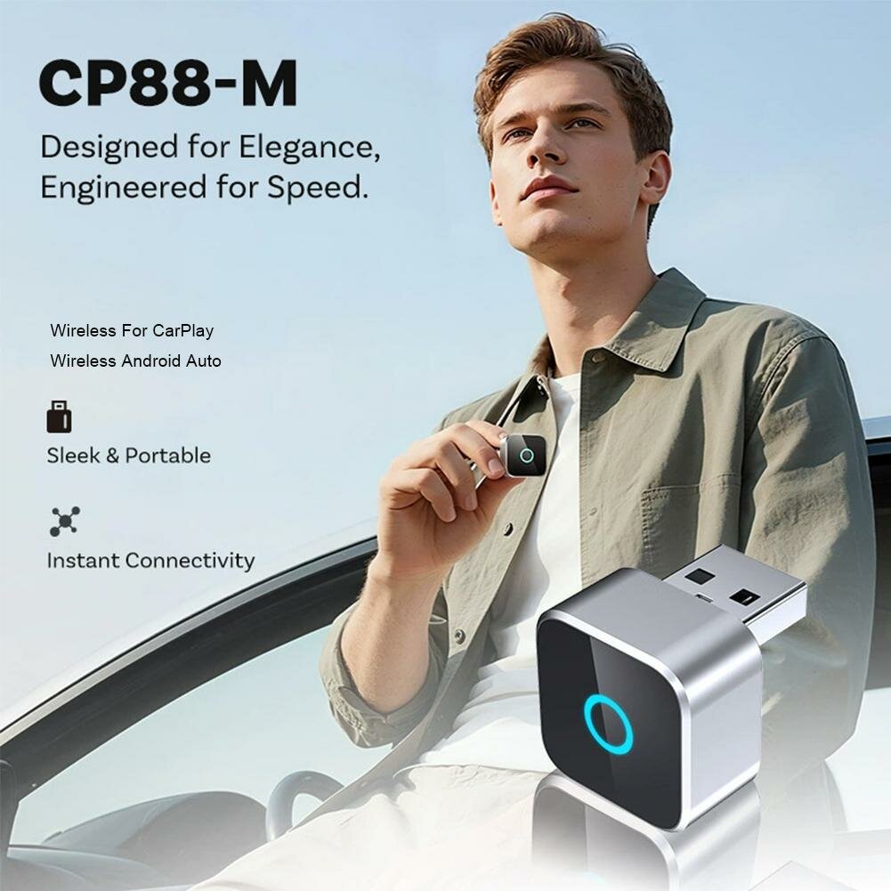 Беспроводная связь для модуля carplay беспроводной адаптер 2в1 автомобильный соединительный блок Android Autocarplay